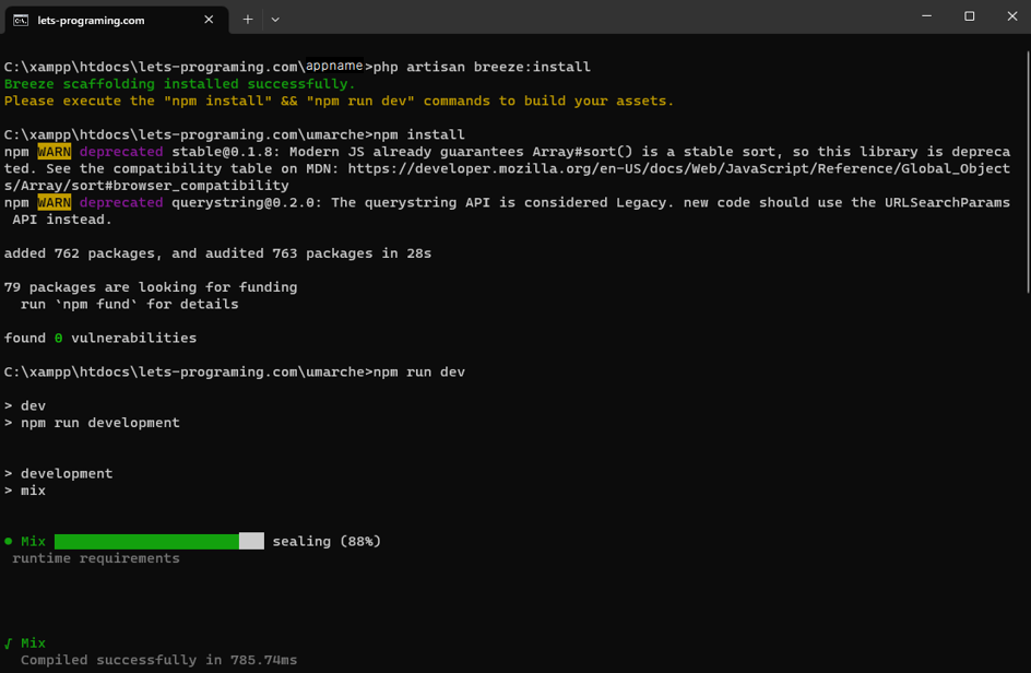Laravel(db設定) 生活と学びとプログラム